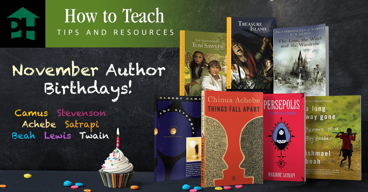 November Author Birthdays & Teaching Resources | Prestwick House
