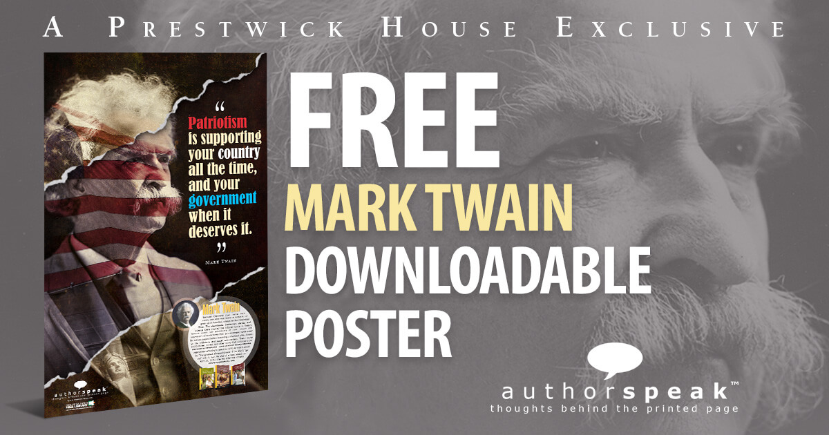 AuthorSpeak poster: Mark Twain | Prestwick House