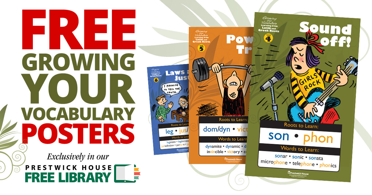 Growing Your Vocabulary Free Poster Set | Prestwick House