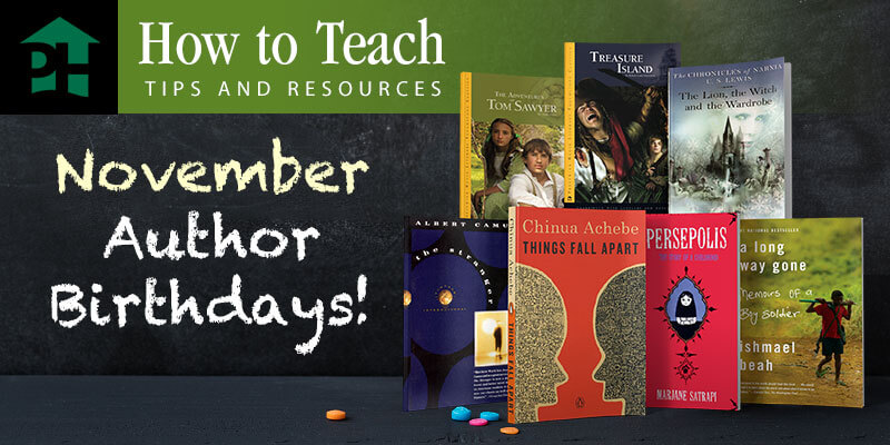 November Author Birthdays & Teaching Resources | Prestwick House